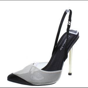 Shoes | Black Mesh Heel | Poshmark